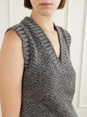 Gabriela Hearst Cresset Cashmere-herringbone Vest