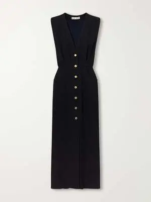 BLAZÉ MILANO Friesian Crepe Midi Dress - Black