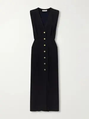 BLAZÉ MILANO Friesian Crepe Midi Dress - Black