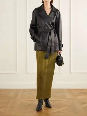 Balmain Ribbed Stretch Maxi Skirt