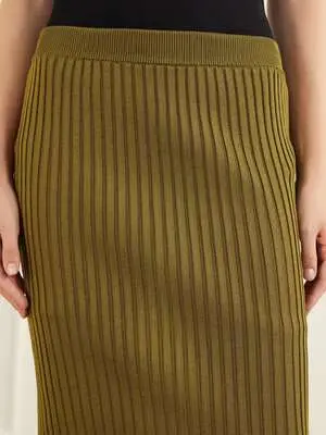 Balmain Ribbed Stretch Maxi Skirt