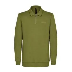 DAVID WEJ Enzo Cotton Zip Polo