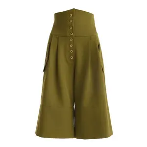 JULIA ALLERT High-waisted Cargo Culotte Shorts – Olive