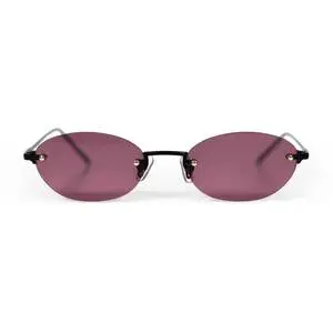 6FIFTYTWO® Oval Rimless Sunglasses - Red
