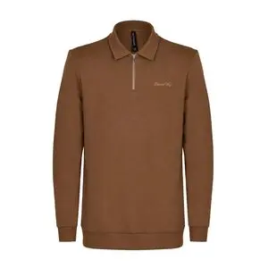 DAVID WEJ Enzo Cotton Zip Polo