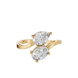 AYA FINE JEWELRY Sienna Pear & Oval Lab Grown Diamond Ring - Yellow