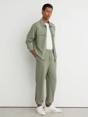 REISS Crescent Joggers Sage Green