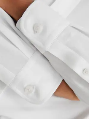 REISS Monaco R-flex Cotton-blend Stretch Jersey Shirt Slim-fit - White