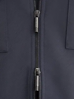 REISS Glover R-flex Stretch-twill Zip-through Overshirt - Airforce Blue