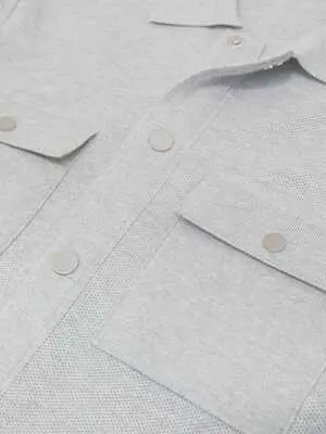 REISS Plaistow R-flex Knitted Press-stud Overshirt