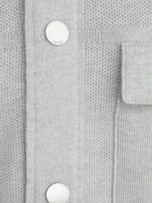 REISS Plaistow R-flex Knitted Press-stud Overshirt