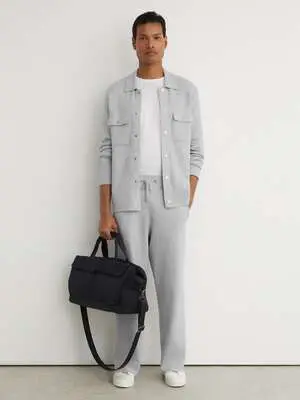 REISS Plaistow R-flex Knitted Press-stud Overshirt