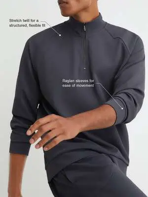 REISS Eytan Sweat Top - Airforce Blue