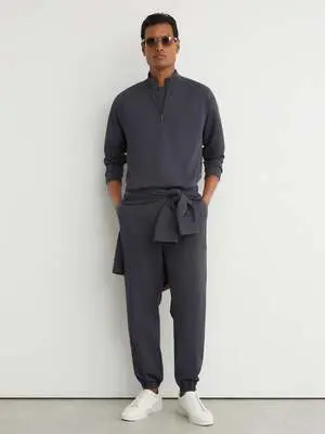 REISS Eytan Sweat Top - Airforce Blue