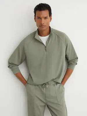 REISS Reiss Eytan Sweat Top Sage Green
