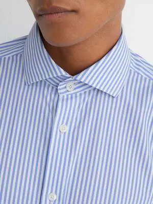 REISS Volley R-flex Four-way Stretch Striped Shirt Slim-fit