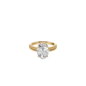 AYA FINE JEWELRY 3 Carat Oval Diamond Ring - Yellow