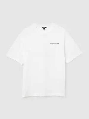 REISS Casa Cotton Logo Short-sleeve Relaxed T-shirt - White