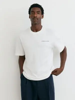 REISS Casa Cotton Logo Short-sleeve Relaxed T-shirt - White