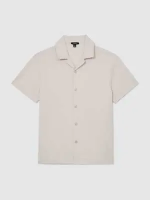 REISS Warwick Textured Cuban-collar Shirt