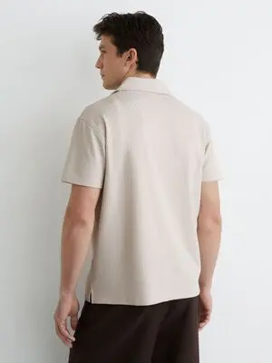 REISS Warwick Textured Cuban-collar Shirt