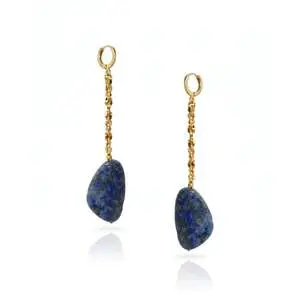 JAREDJAMIN Cleo Lapis Lazuli Chain Drop Earrings