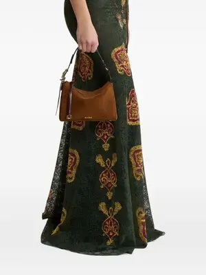 Etro Small Suede Hobo Bag - Brown