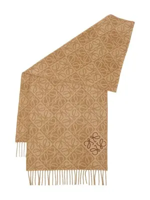 Loewe Anagram Wool And Cashmere Scarf