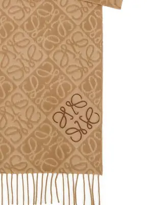 Loewe Anagram Wool And Cashmere Scarf
