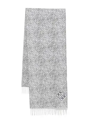 Loewe Anagram Wool And Cashmere Scarf