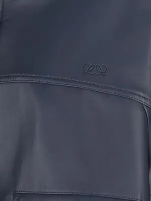 Loewe Leather Zip-up Jacket With Stand Collar