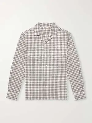 3sixteen Checked Cotton Shirt - Beige