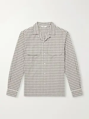 3sixteen Checked Cotton Shirt - Neutrals