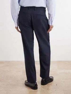 Folk Assembly Straight-leg Mélange Wool-blend Suit Trousers