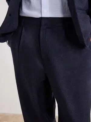 Folk Assembly Straight-leg Mélange Wool-blend Suit Trousers