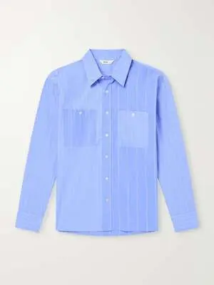 3sixteen Commuter Striped Cotton-poplin Shirt - Blue