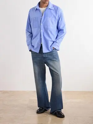 3sixteen Commuter Striped Cotton-poplin Shirt