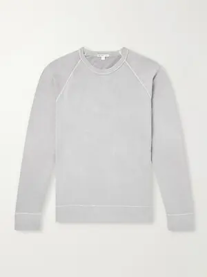 JAMES PERSE Garment-dyed Supima Cotton Sweatshirt - Gray