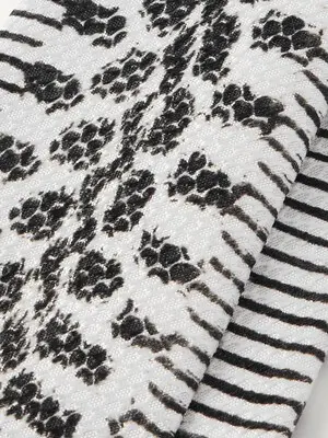 TOM FORD 6cm Snake-print Knitted Silk Neck Tie - White