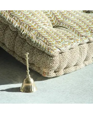 VERVE CULTURE Block Print Meditation Cushion, 18l X 18w