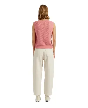 Chinti & Parker Pure Cashmere Cabled Tank