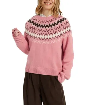 Chinti & Parker Wool-cashmere Fair Isle Sweater Salmon