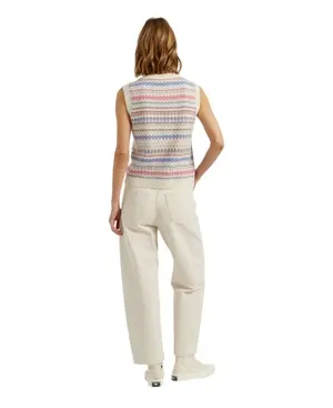 Chinti & Parker Fair Isle Wool Cashmere V-neck Tank
