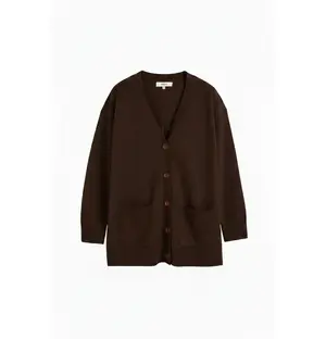 Chinti & Parker Long Wool-cashmere Cardigan - Chocolate