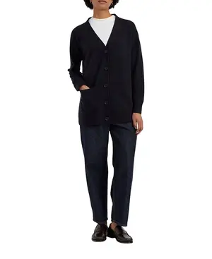 Chinti & Parker Chinti & Parker Long Wool-Cashmere Cardigan Navy