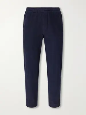 Folk Folk Drawcord Assembly Straight-Leg Brushed Cotton Trousers Blue