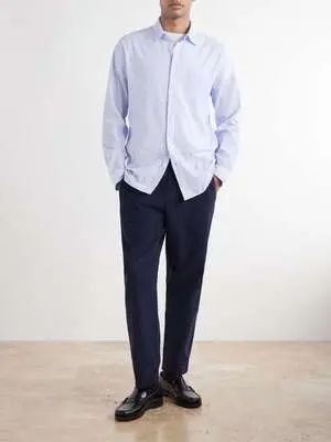 Folk Drawcord Assembly Straight-leg Brushed Cotton Trousers