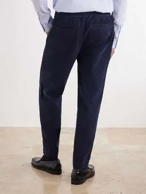 Folk Drawcord Assembly Straight-leg Brushed Cotton Trousers