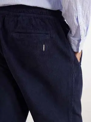 Folk Drawcord Assembly Straight-leg Brushed Cotton Trousers