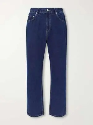 Folk Barrel-leg Jeans - Blue
